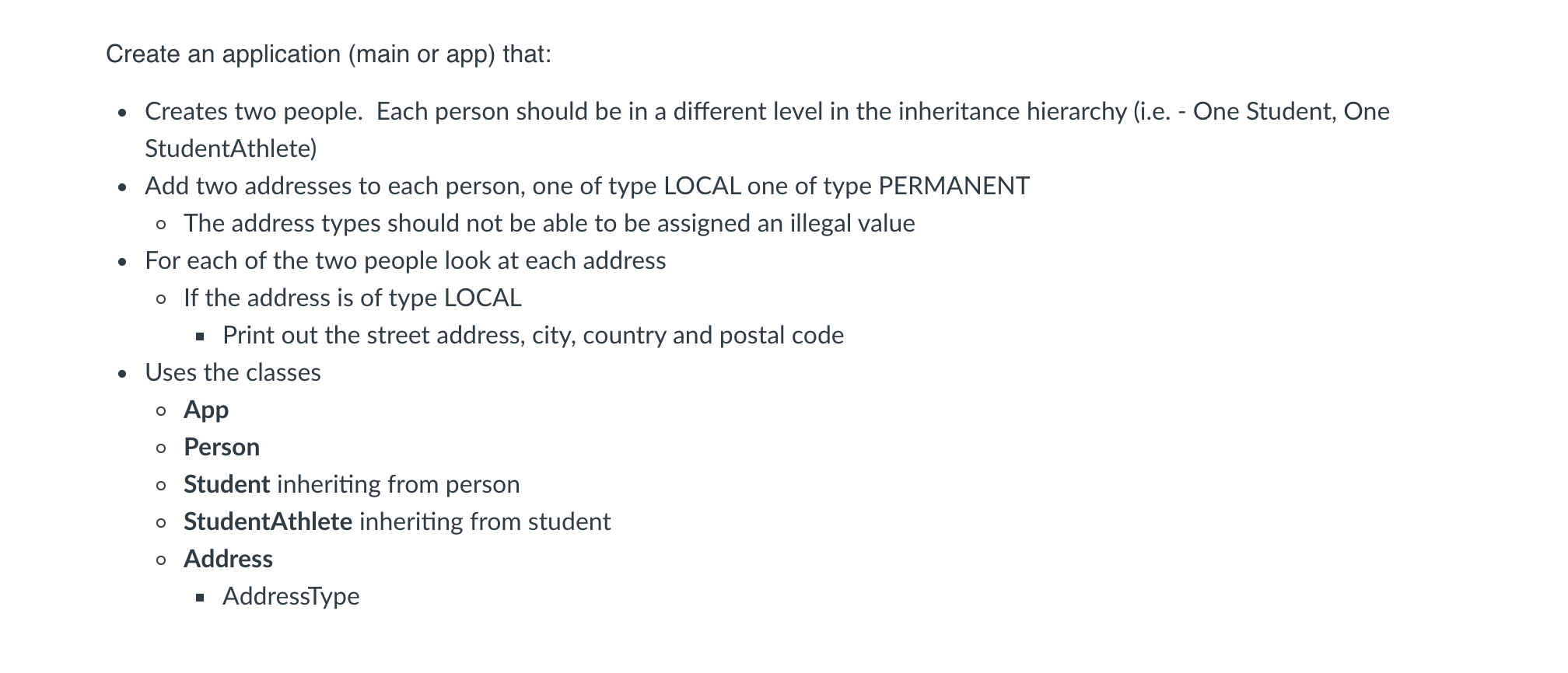 Solved Using Enumerations To Ensure Data Integrity And Using