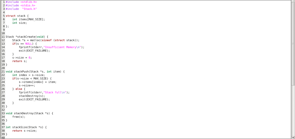 Solved Implement the same stack data type instead using a a | Chegg.com
