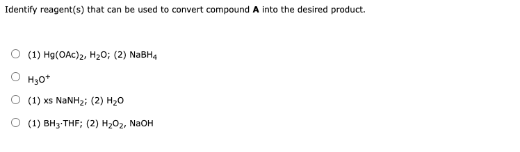 Solved Practice Problem 11.15a Identify reagents that can be | Chegg.com