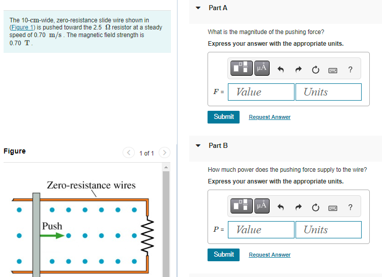 Solved The 10-cm-wide, zero-resistance slide wire shown in | Chegg.com