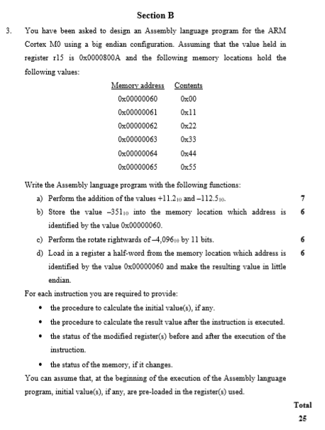 3. Section B You have been asked to design an | Chegg.com