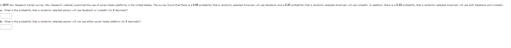 Solved A 2018 Pew Research Center survey (Pew Research | Chegg.com Solved A 2018 Pew Research Center survey (Pew Research | Chegg.com