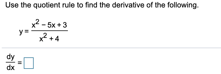 Solved Find the derivative of the function. y= 2x - 3 8x + 9 | Chegg.com