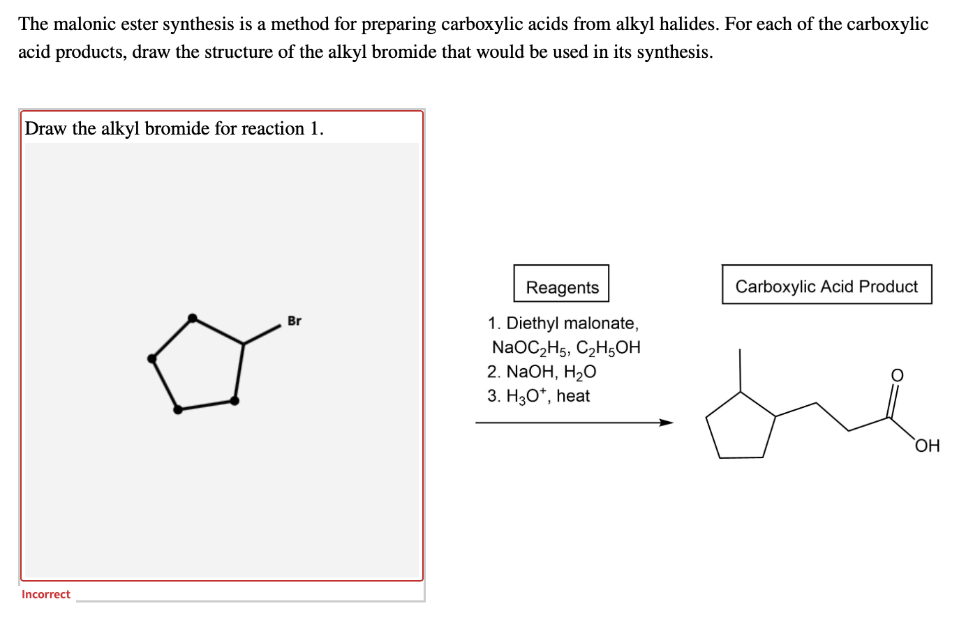 Solved The malonic ester synthesis is a method for preparing | Chegg.com