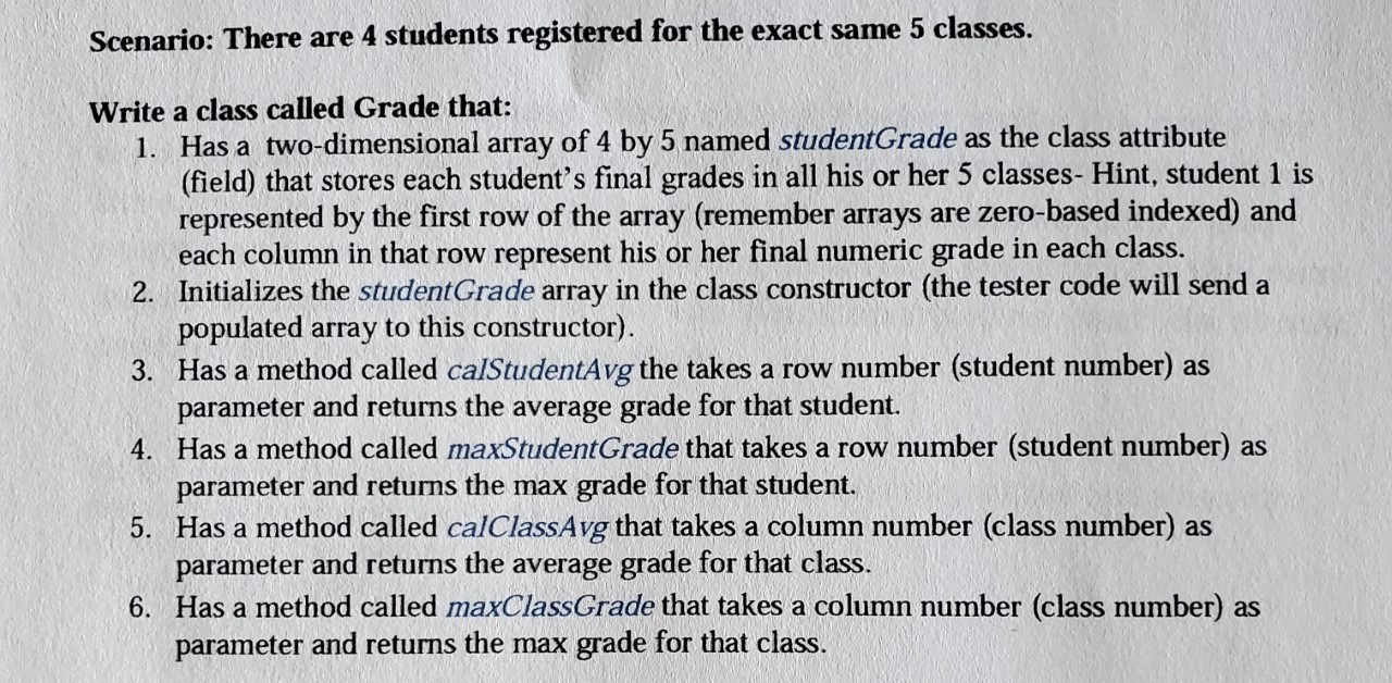 Solved Scenario: There are 4 students registered for the | Chegg.com