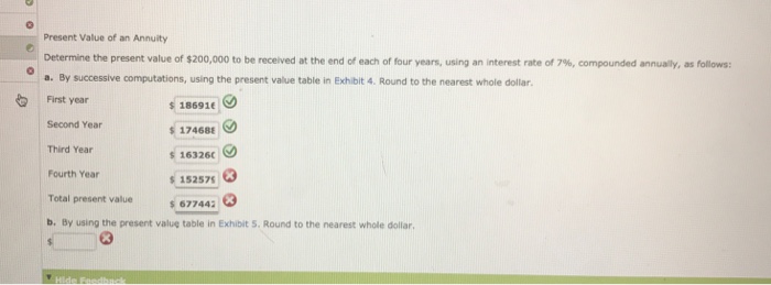 Solved Present Value of an Annuity Determine te present | Chegg.com