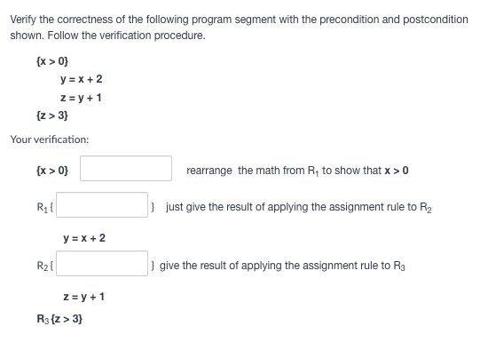 Solved Verify The Correctness Of The Following Program 7049