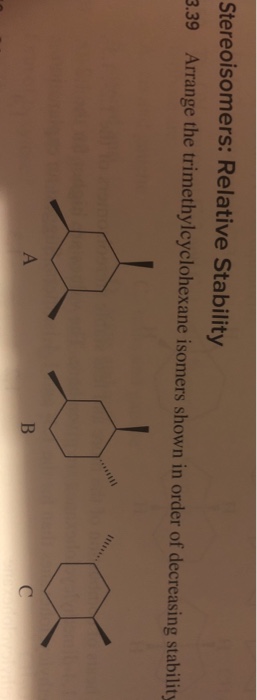 Solved .40 Identify the more stable stereoisomer in each of | Chegg.com