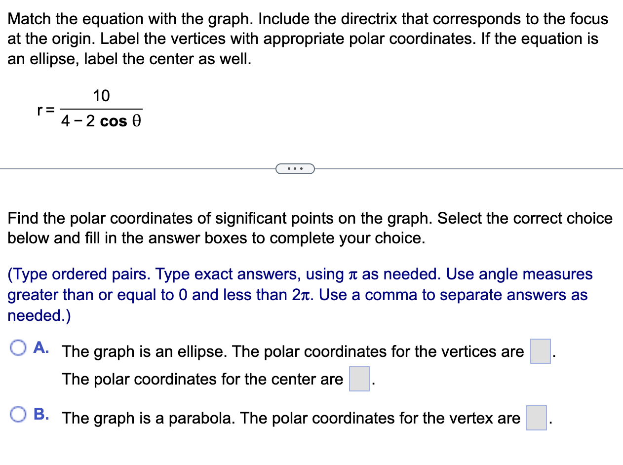 Solved Match the equation with the graph. Include the | Chegg.com
