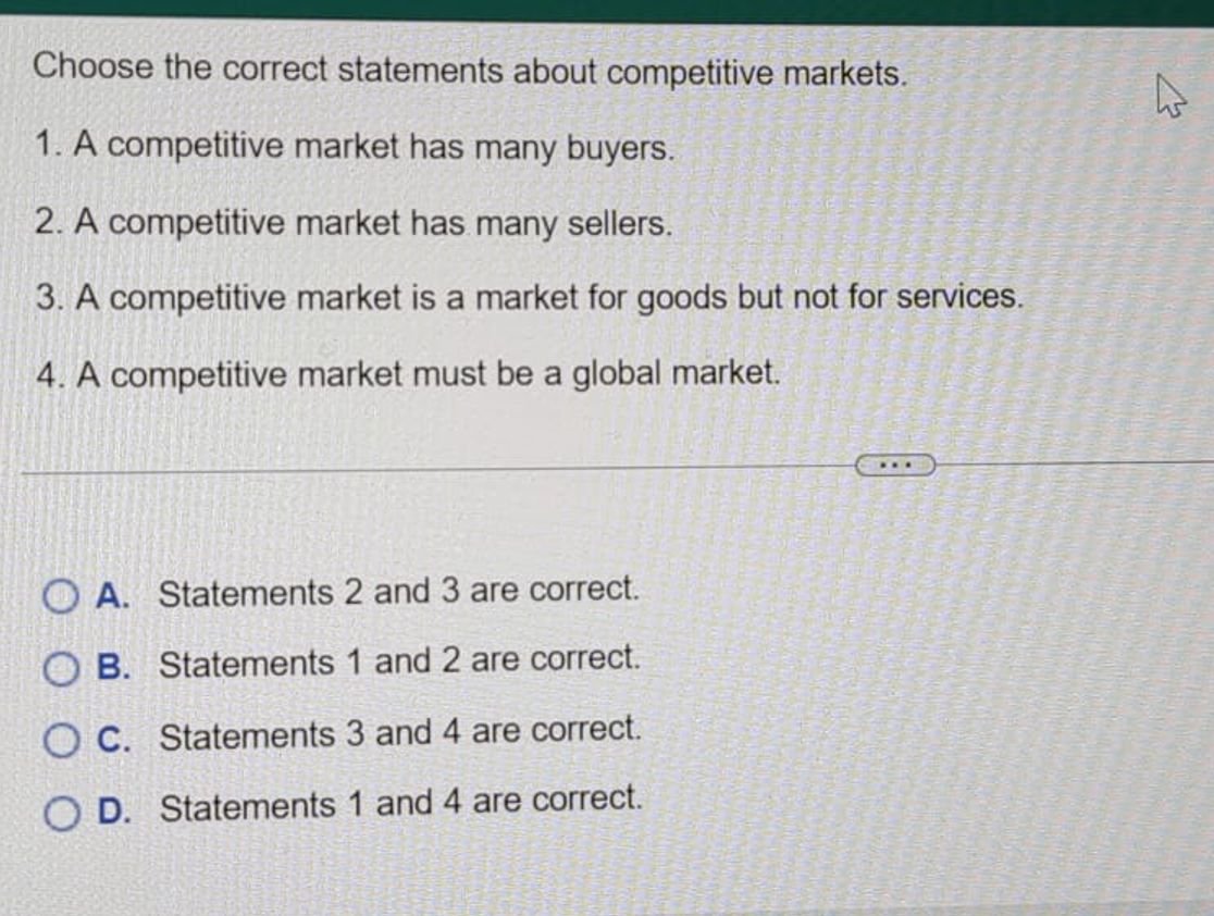 Solved Choose the correct statements about competitive | Chegg.com