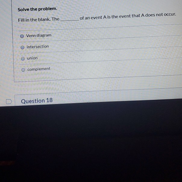 Solved Solve the problem. Fill in the blank. The of an event | Chegg.com