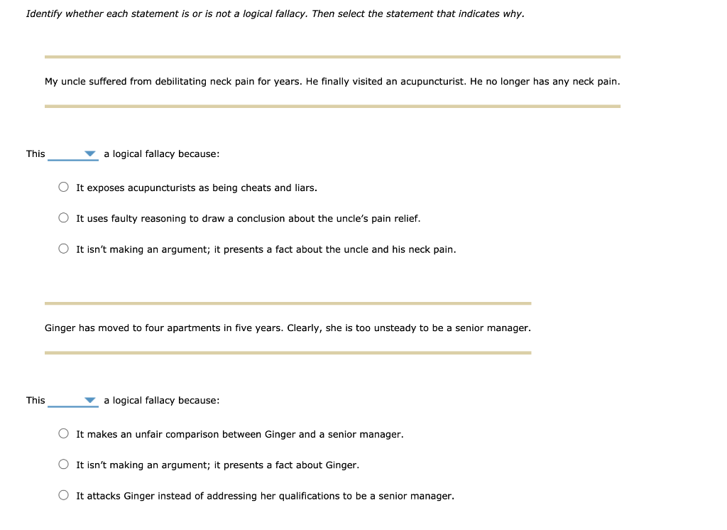 Solved Identify Whether Each Statement Is Or Is Not A Chegg