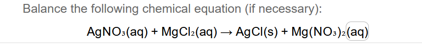 Solved Balance the following chemical equation (if | Chegg.com