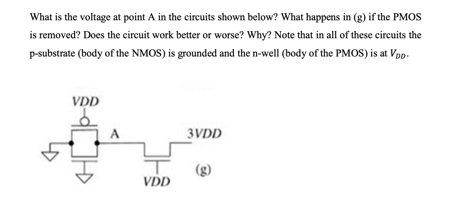 Solved What is the voltage at point A in the circuits shown | Chegg.com