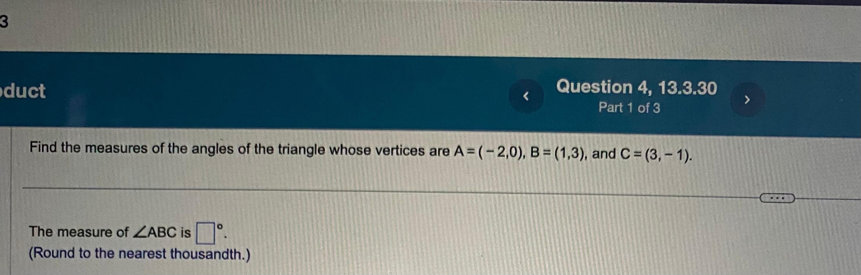 Solved Find the measures of the angles of the triangle whose | Chegg.com