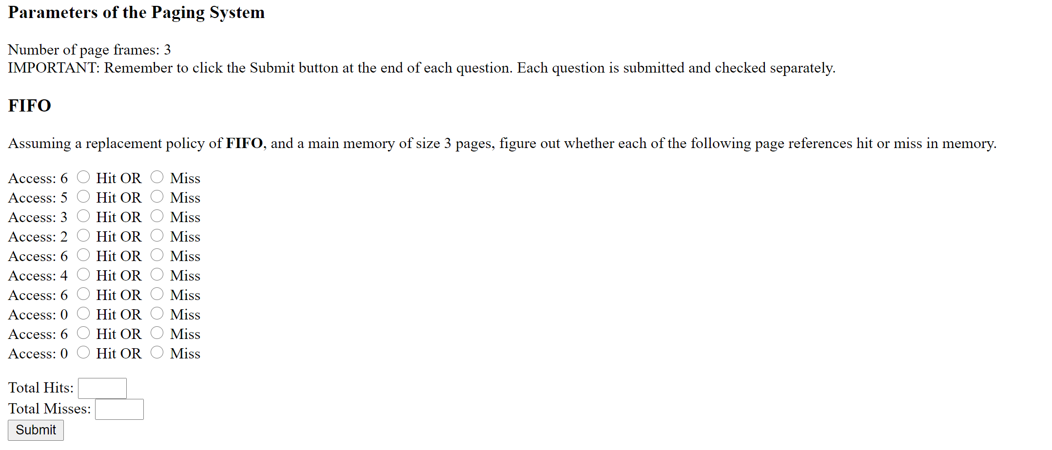 Solved Topic Paging Policy: In this exercise you are given | Chegg.com