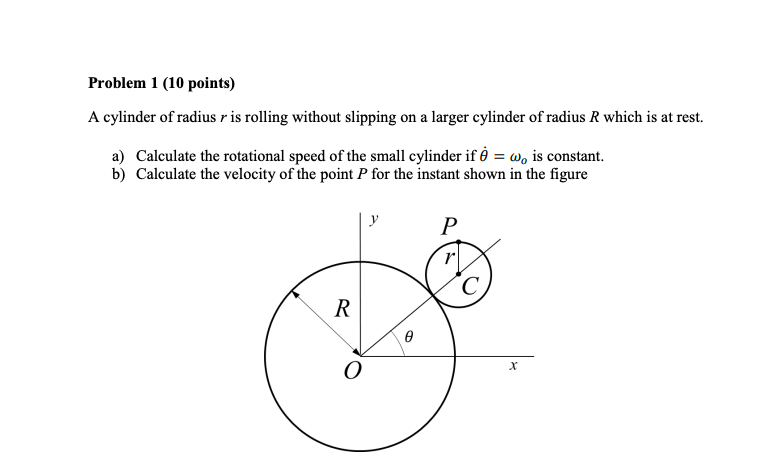 Solved Problem 1 (10 points) A cylinder of radius r is | Chegg.com