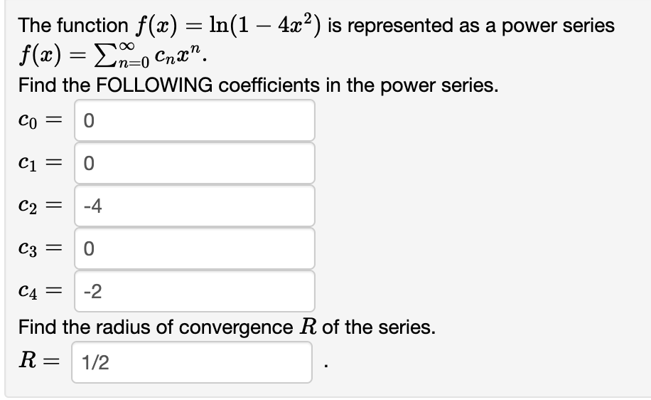Solved The function is represented as a power series Find | Chegg.com