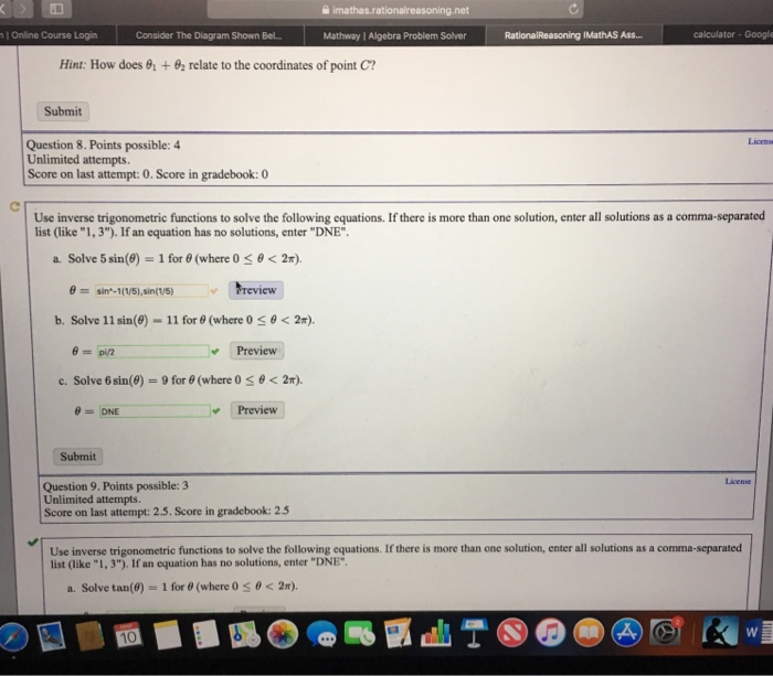 Solved imathas.rationalreasoning.net IOnline Course Login | Chegg.com