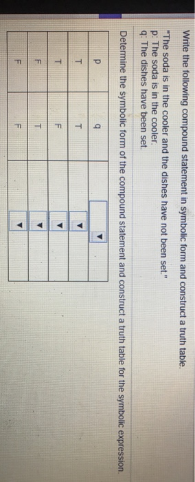 Solved Write the following compound statement in symbolic | Chegg.com