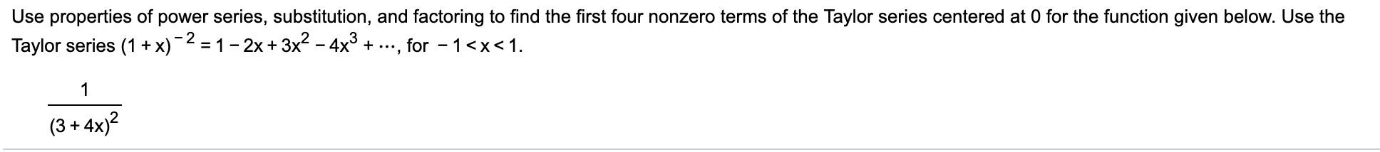 Solved Use properties of power series, substitution, and | Chegg.com