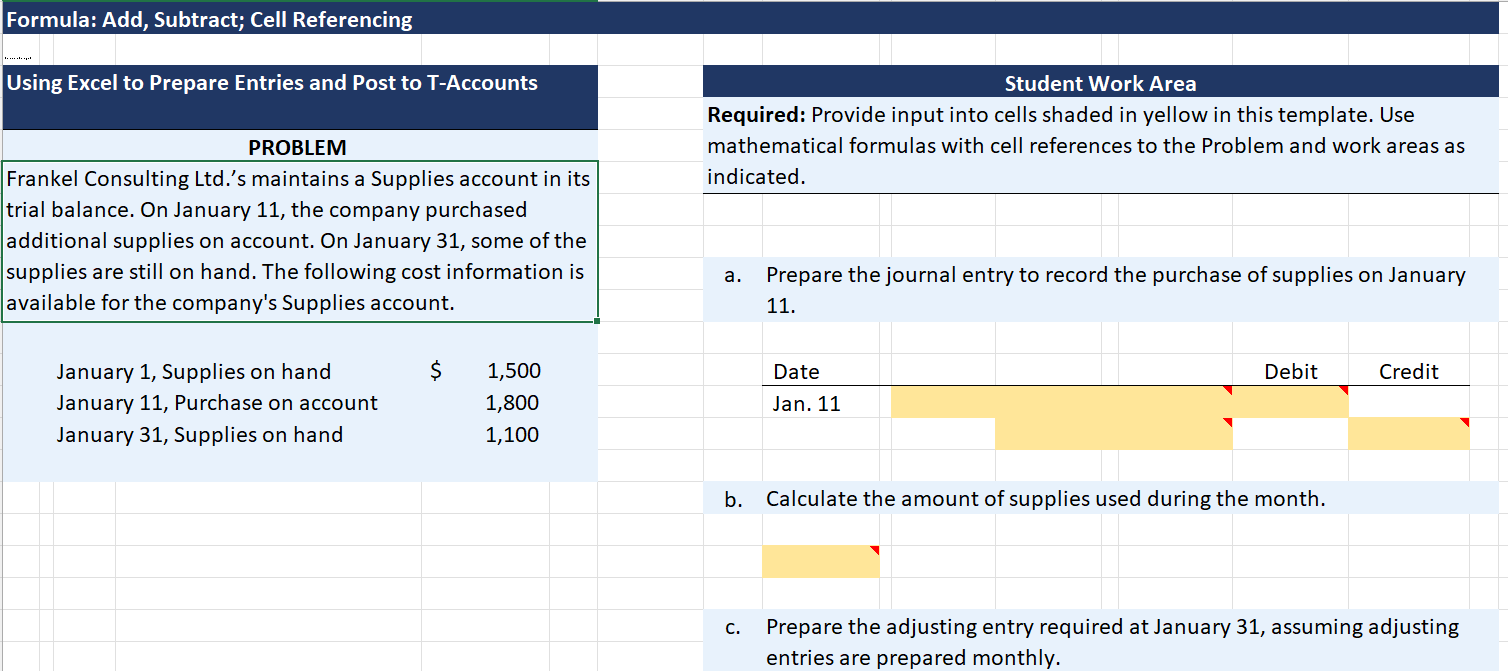 Solved Formula Add Subtract Cell Referencing Using Excel