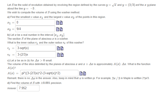 Solved Let S be the solid of revolution obtained by | Chegg.com