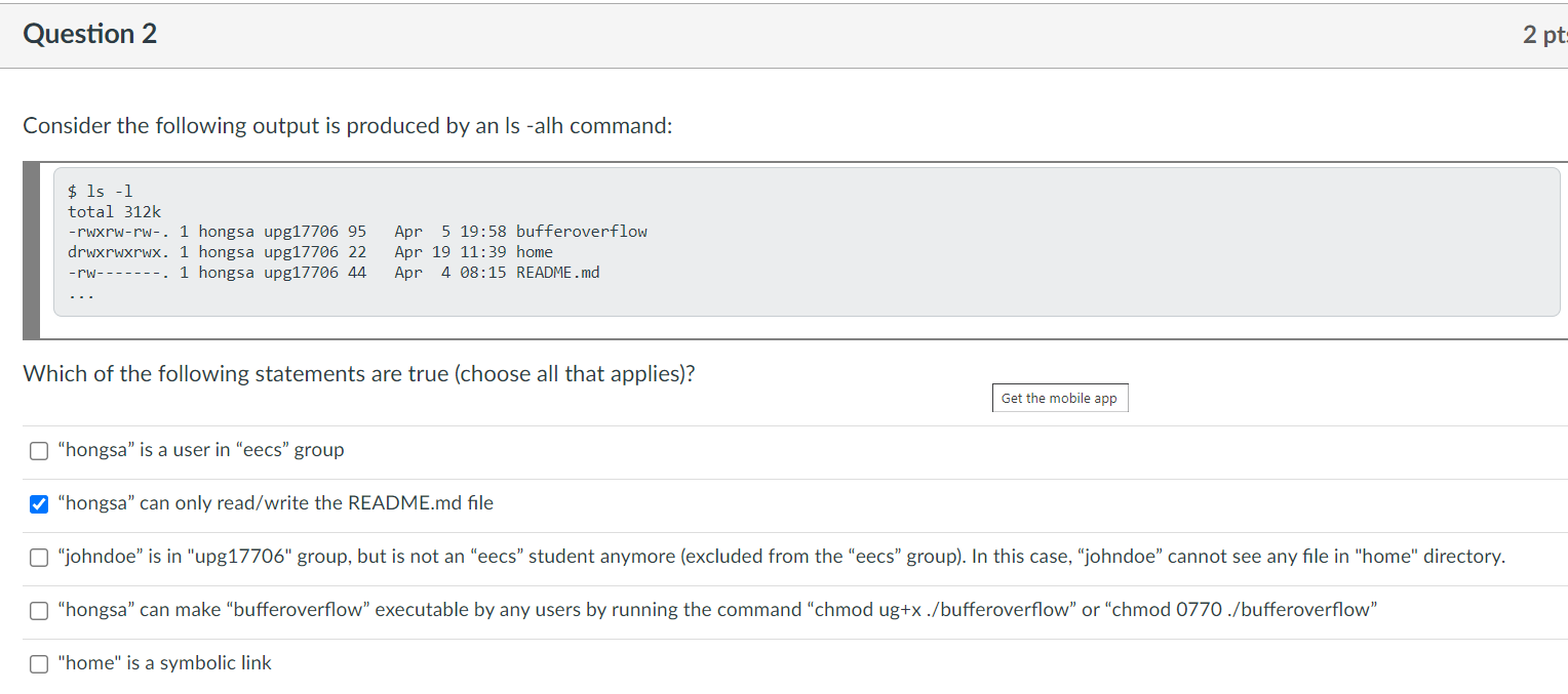 Solved Consider the following output is produced by an Is | Chegg.com