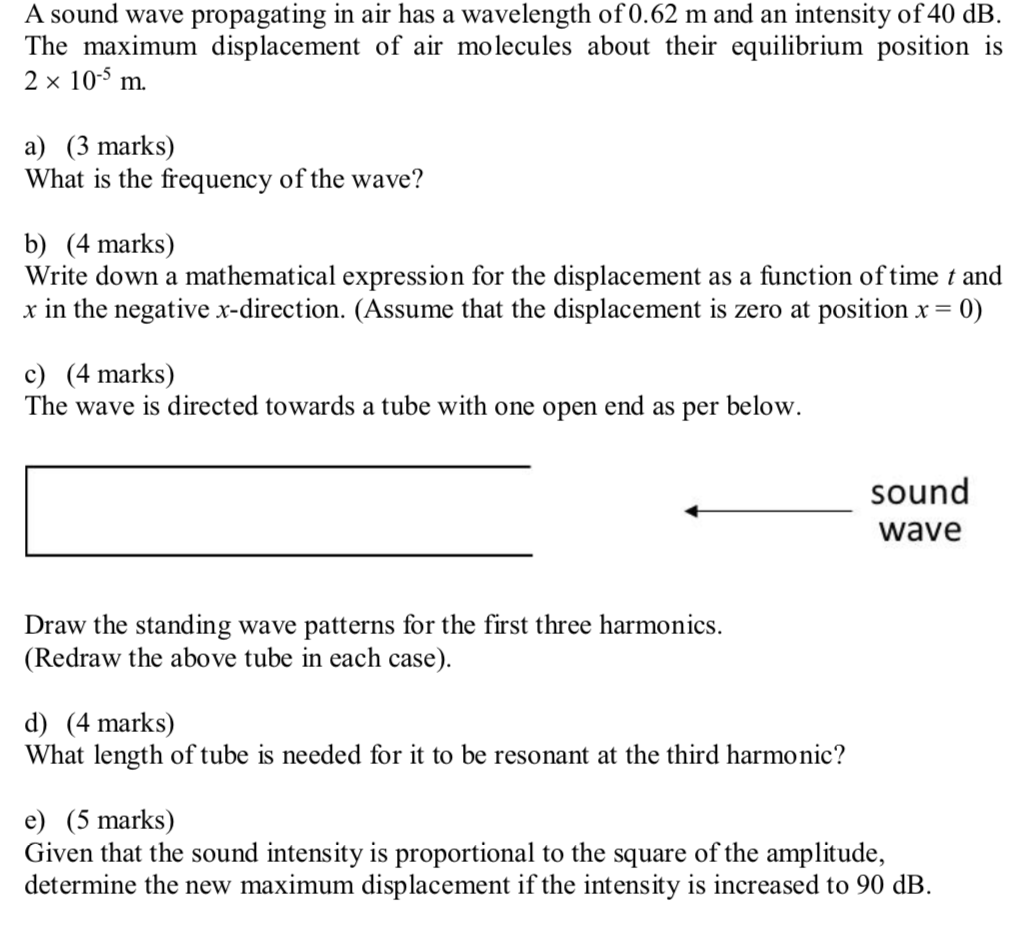 Solved A sound wave propagating in air has a wavelength of | Chegg.com