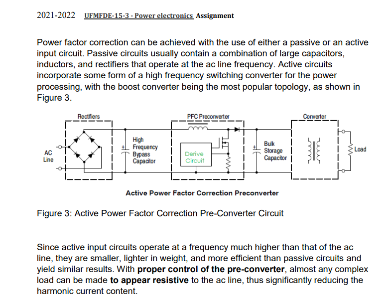 Solved Design and Simulation of Active Power Factor | Chegg.com