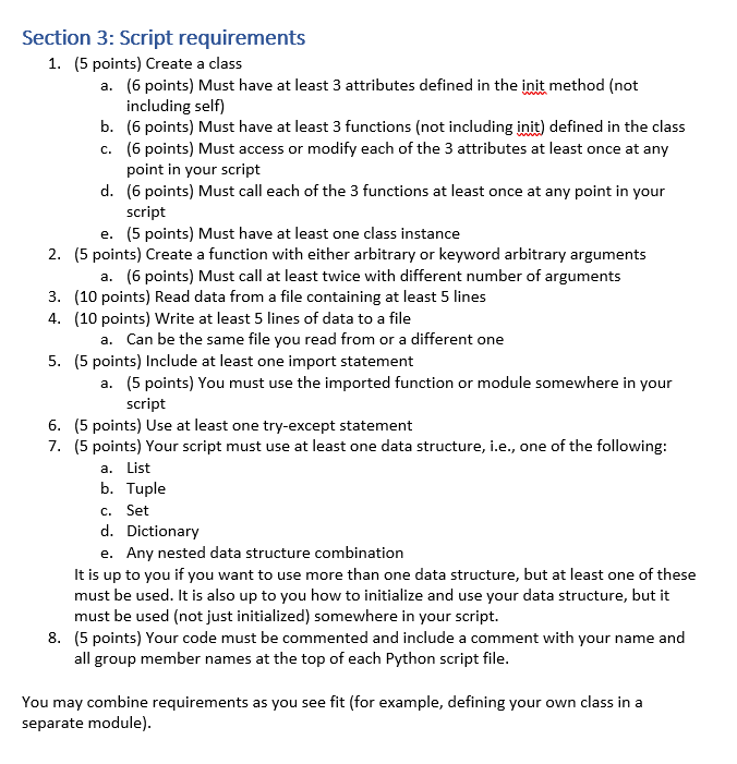Solved I need assistance coding a script that will allow a | Chegg.com