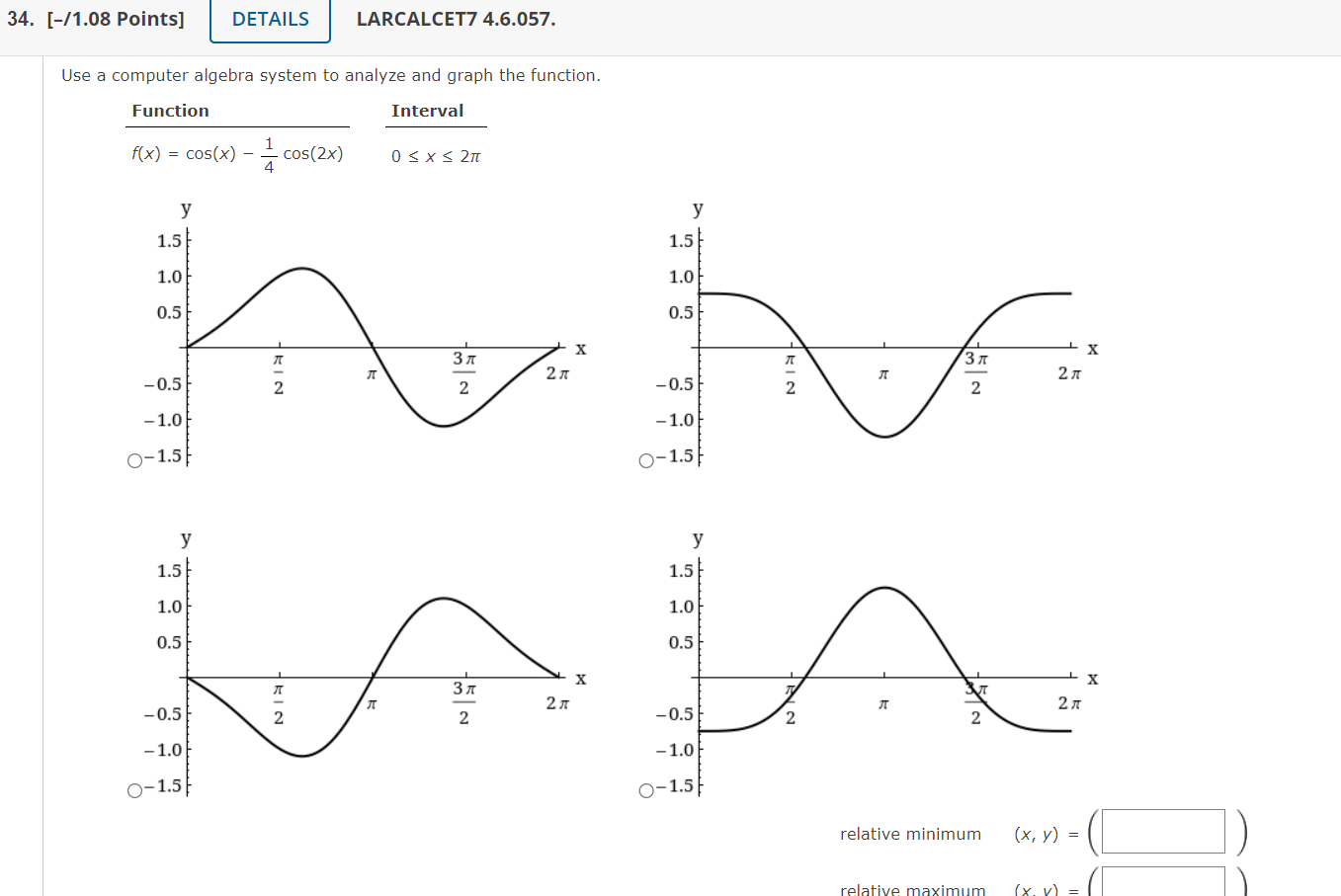 Solved Use a computer algebra system to analyze and graph | Chegg.com