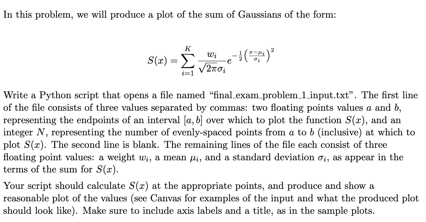 Solved In this problem, we will produce a plot of the sum of | Chegg.com