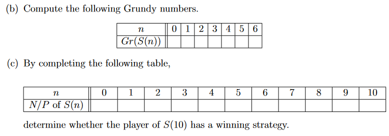 Solved 3. Subtraction game, denoted by Sub(n;a1,a2,…,am), is | Chegg.com
