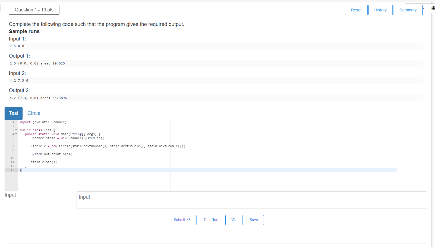 Complete the following code such that the program | Chegg.com