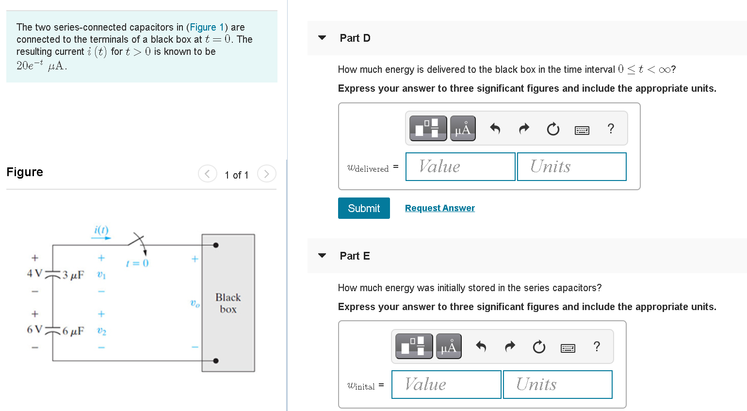Solved A Review Constants The Two Series Connected