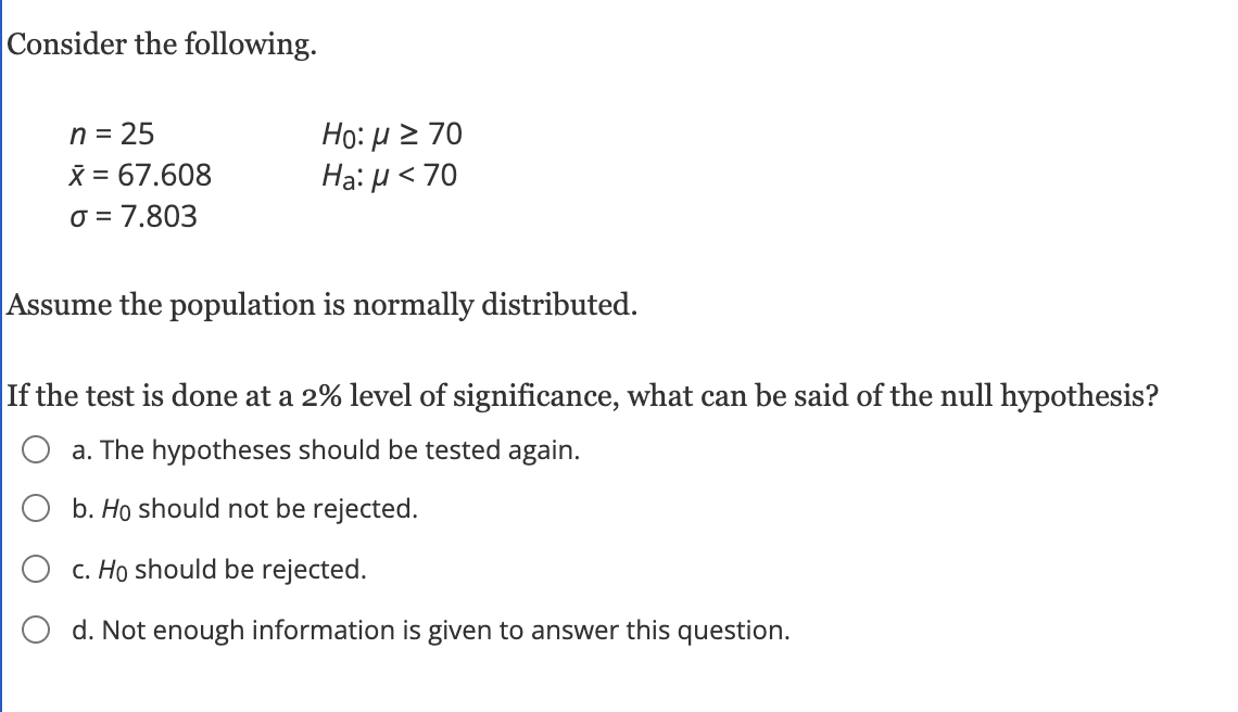 Solved Consider the following. | Chegg.com