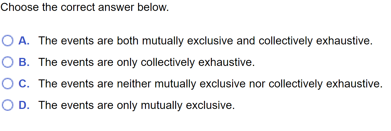 Solved For the following, state whether the events created | Chegg.com