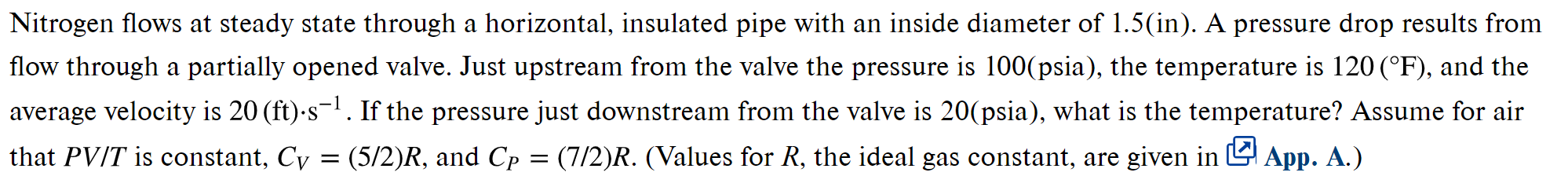 Solved Nitrogen flows at steady state through a horizontal, | Chegg.com