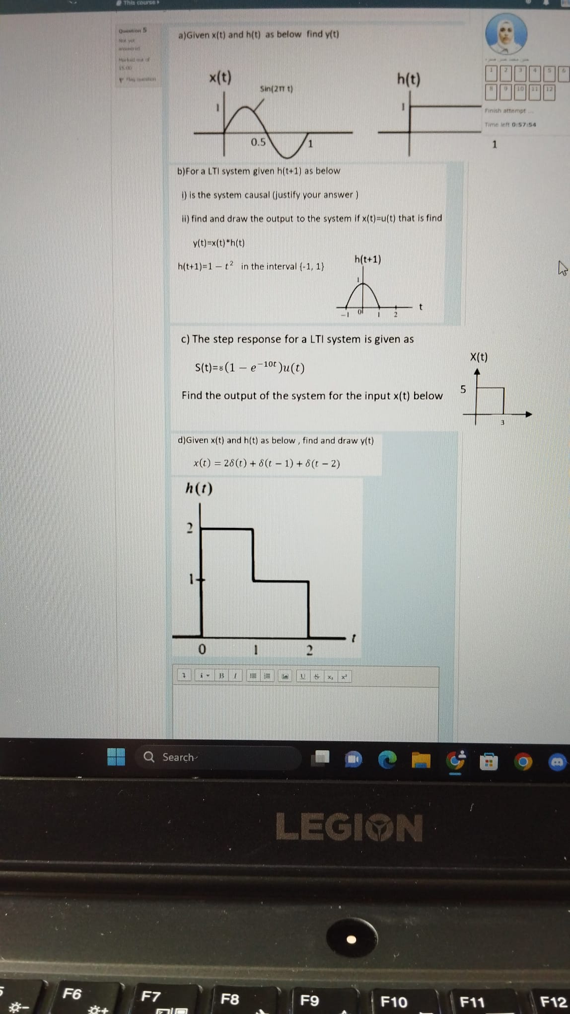 Solved a) ﻿Given x(t) ﻿and h(t) ﻿as below find y(t)b) ﻿For a | Chegg.com