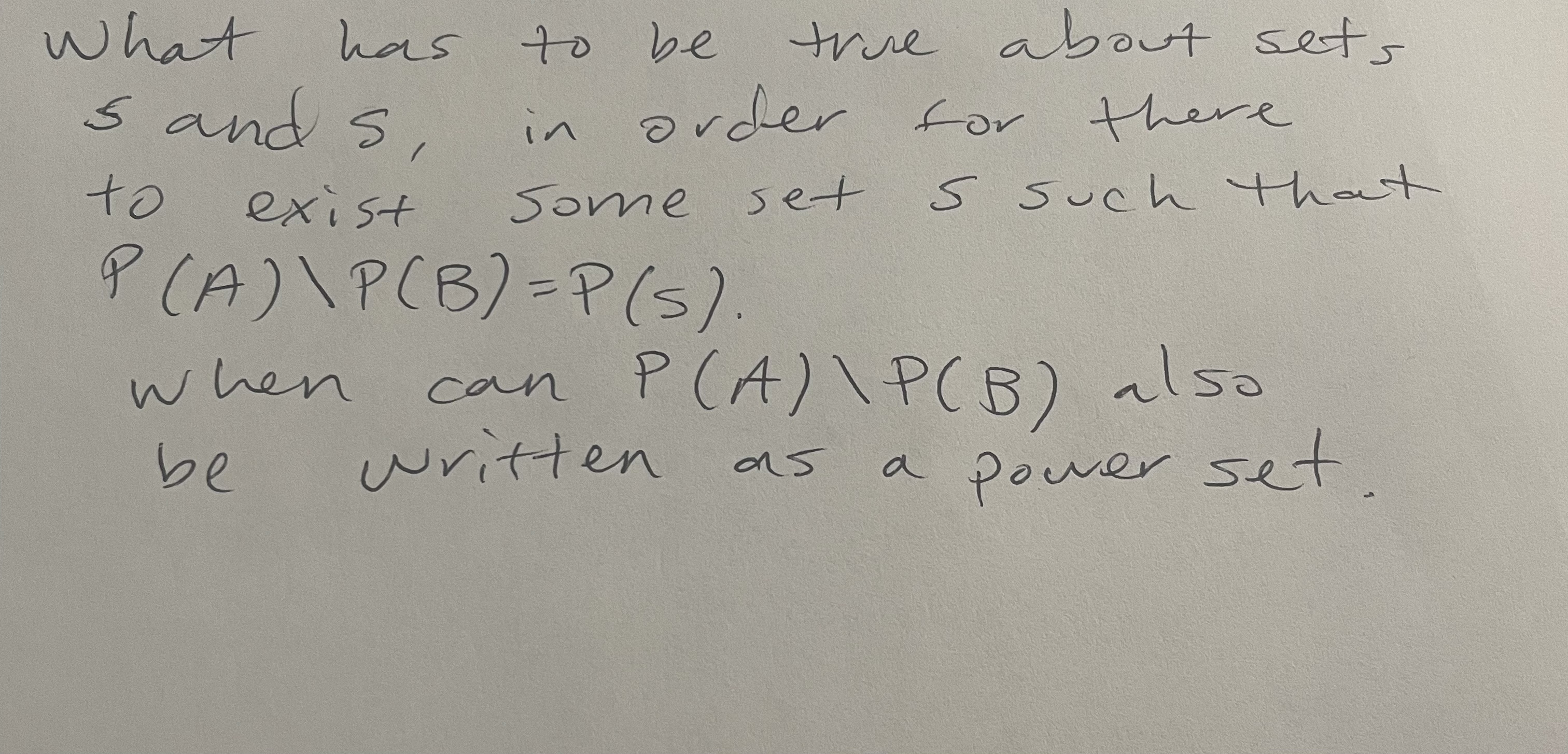 Solved Let A and B sets P(A\B) and (P(A)\P(B))∪(∅)What has | Chegg.com