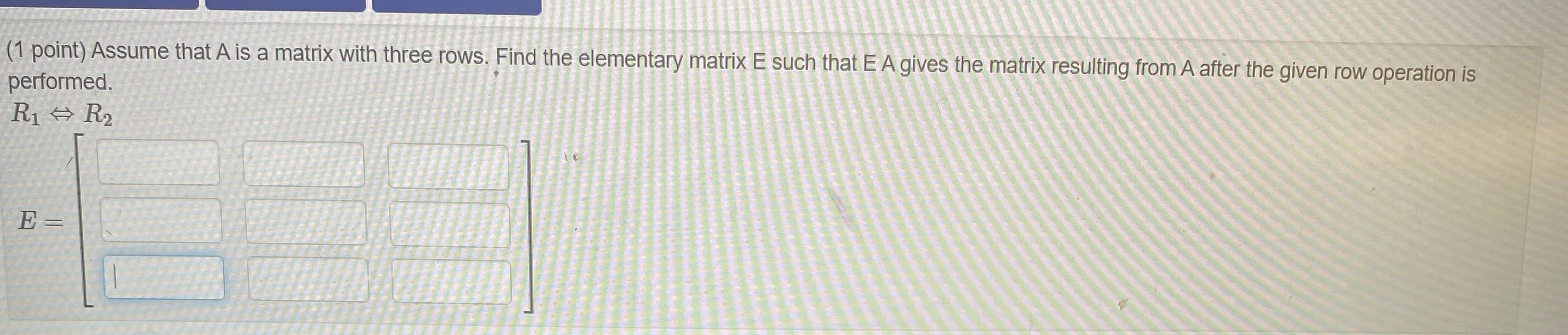 (1 point) Assume that A is a matrix with three rows. | Chegg.com