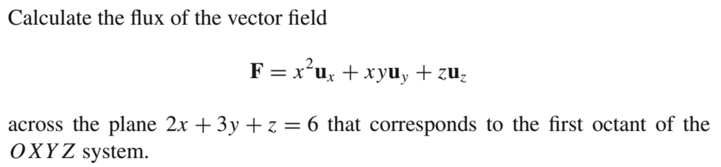 Solved Calculate the flux of the vector | Chegg.com