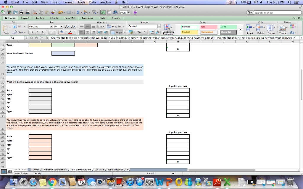 Solved Excel File Edit View Insert Format Tools Data Window | Chegg.com