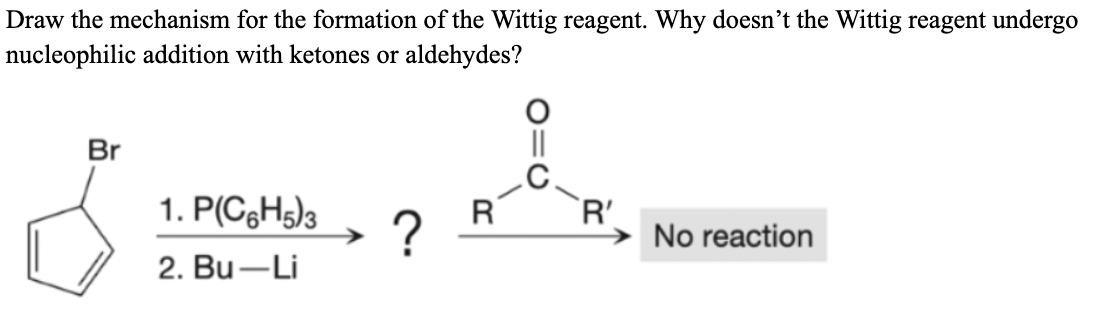 Draw the mechanism for the formation of the Wittig | Chegg.com