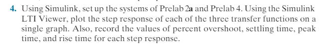 Solved 4. Using Simulink, set up the systems of Prelab 2a | Chegg.com
