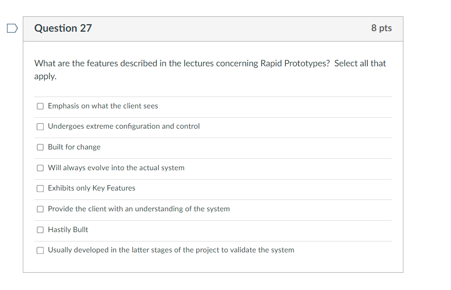 Solved What are the features described in the lectures | Chegg.com