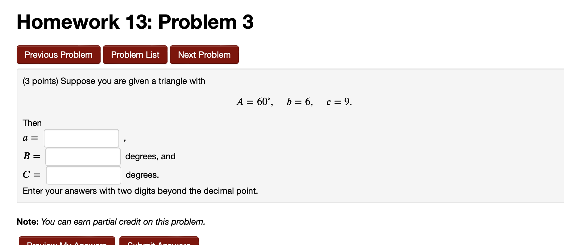Solved Homework 13: Problem 3 Previous Problem Problem List | Chegg.com