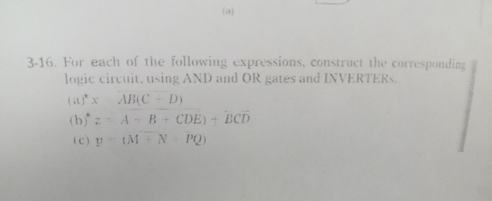 Solved (aj 3-16. For each of the following expressions, | Chegg.com