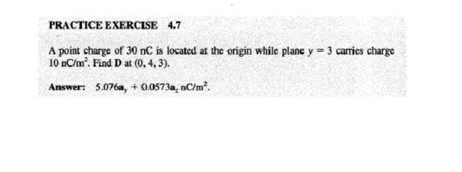 Solved PRACTICE EXERCISE 4.7 A point charge of 30 nC is | Chegg.com